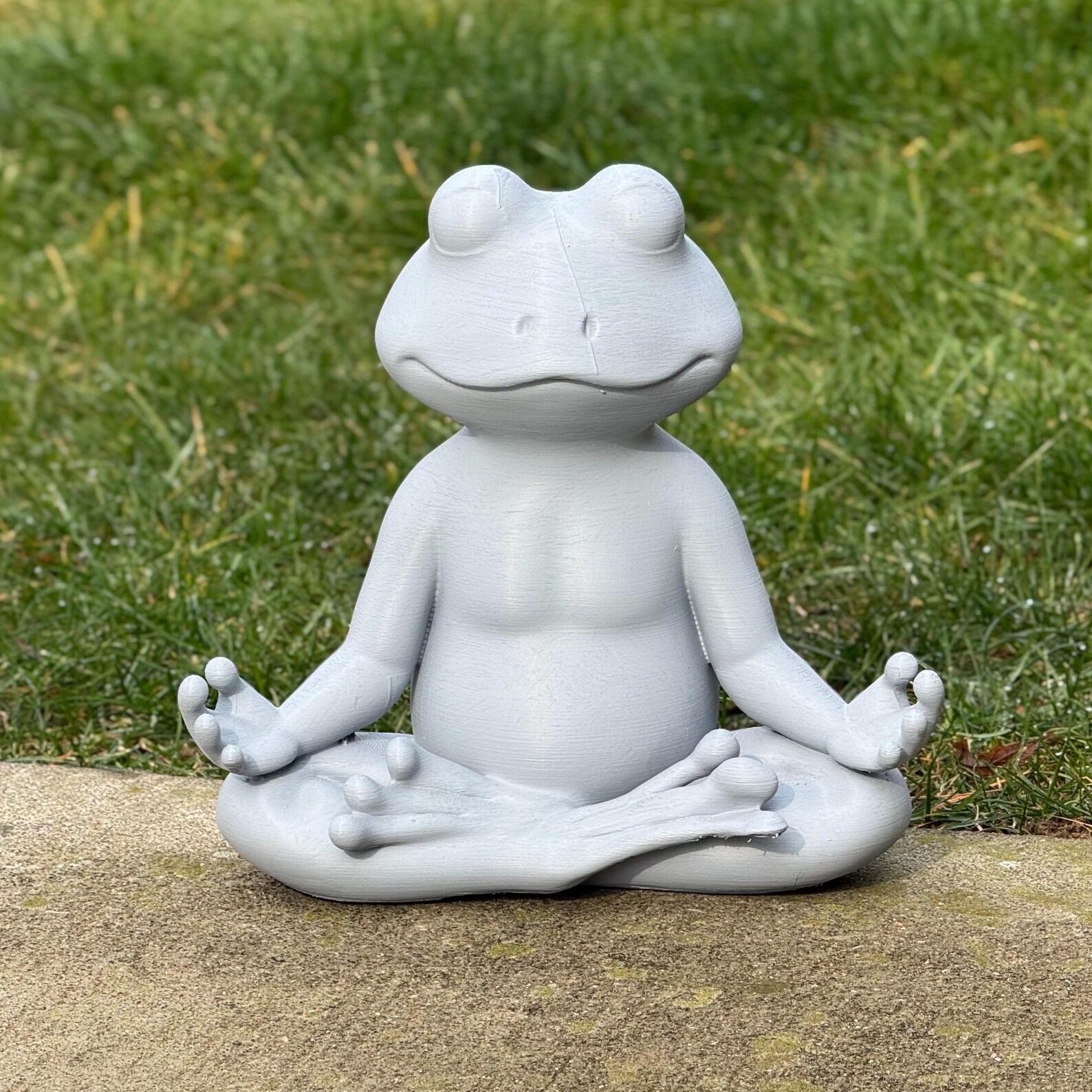 Zen Yoga Frog Garden Statue Outdoor Meditation Figurine Calming Frog ...