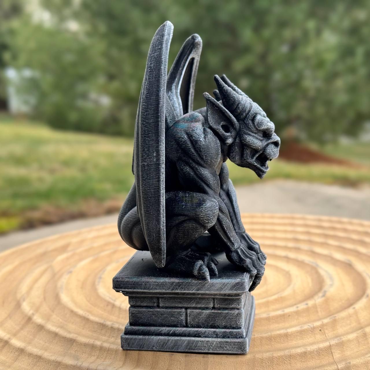 Gargoyle Statue Gothic Gargoyle Sculpture Dark Fantasy Creature Decor ...