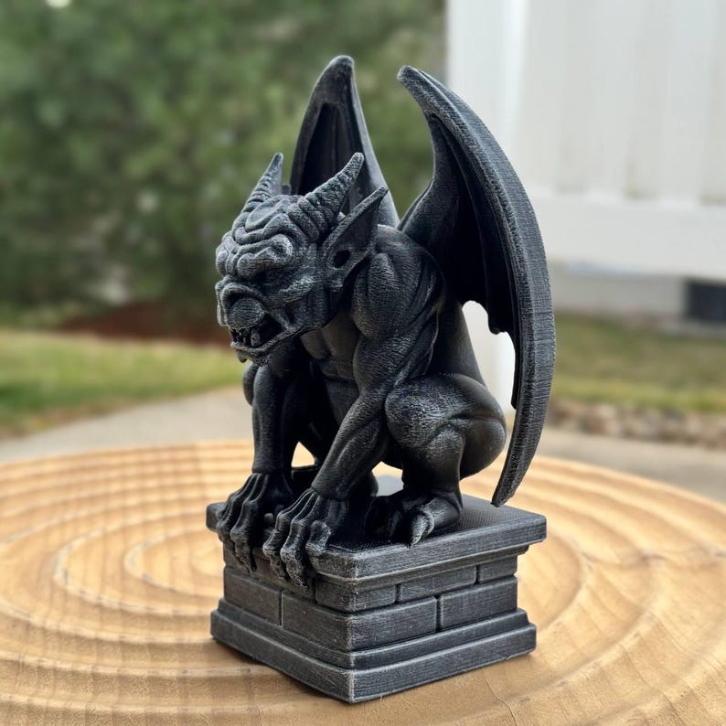 Gargoyle Statue Gothic Gargoyle Sculpture Dark Fantasy Creature Decor ...