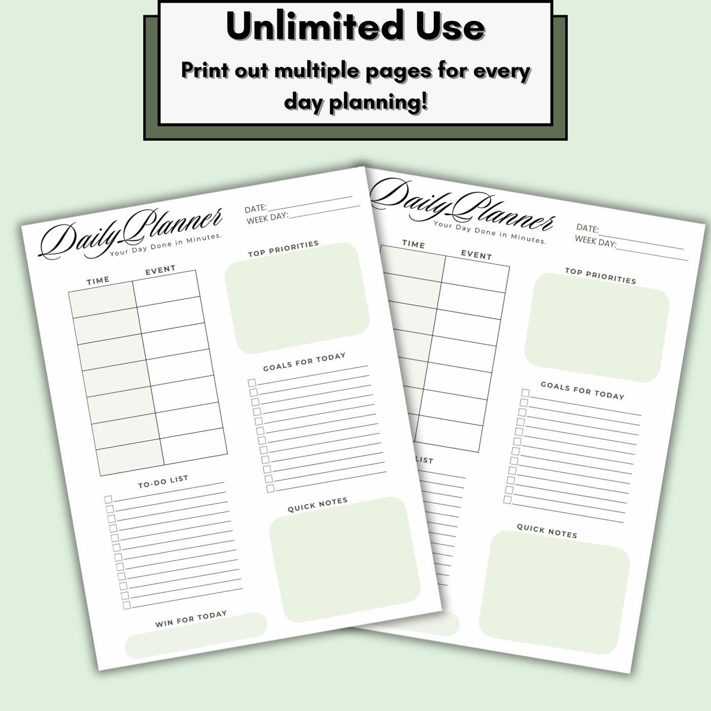 Nurse Daily Planner Printable: Quick Shift Organizer (PDF Download - Etsy