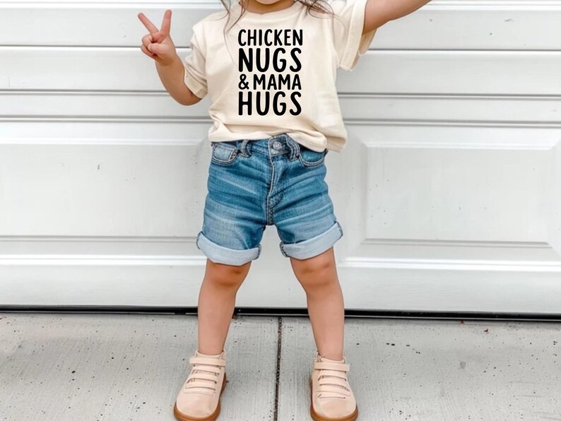 Chicken Nugs Mama Hugs Design: Kids T-shirt PNG SVG (digital Download ...