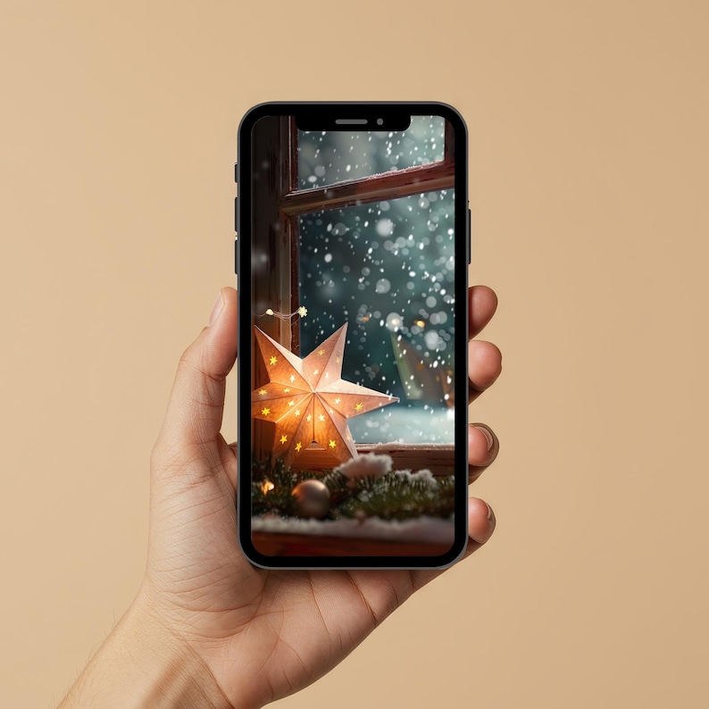 Cozy Christmas iPhone Wallpaper Set: Festive Holiday Lock Screen ...