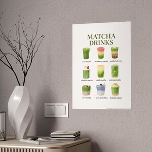 Printable Matcha Drinks Poster – Minimalist Matcha Art Print, Matcha ...