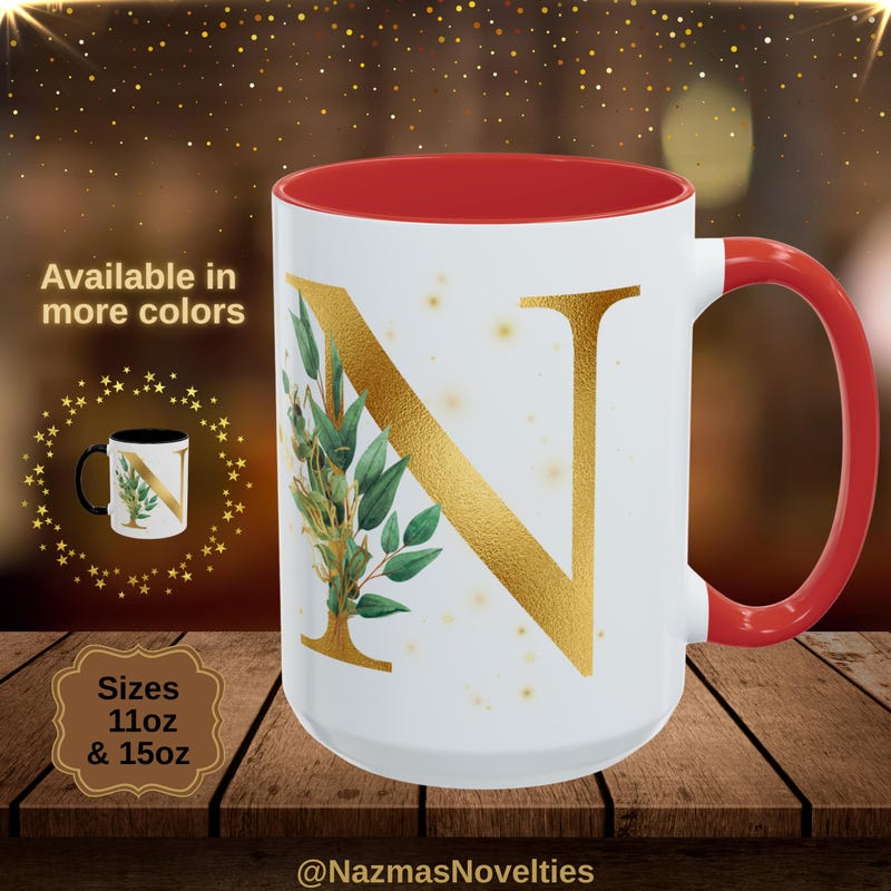 Letter N Coffee Mugs - Etsy