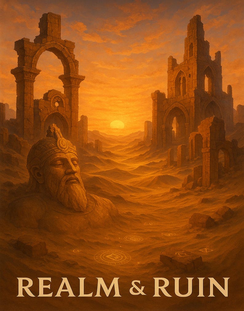 Ancient Desert Ruins – Printable Fantasy Wall Art (8x10, A4, 11x14) - Etsy