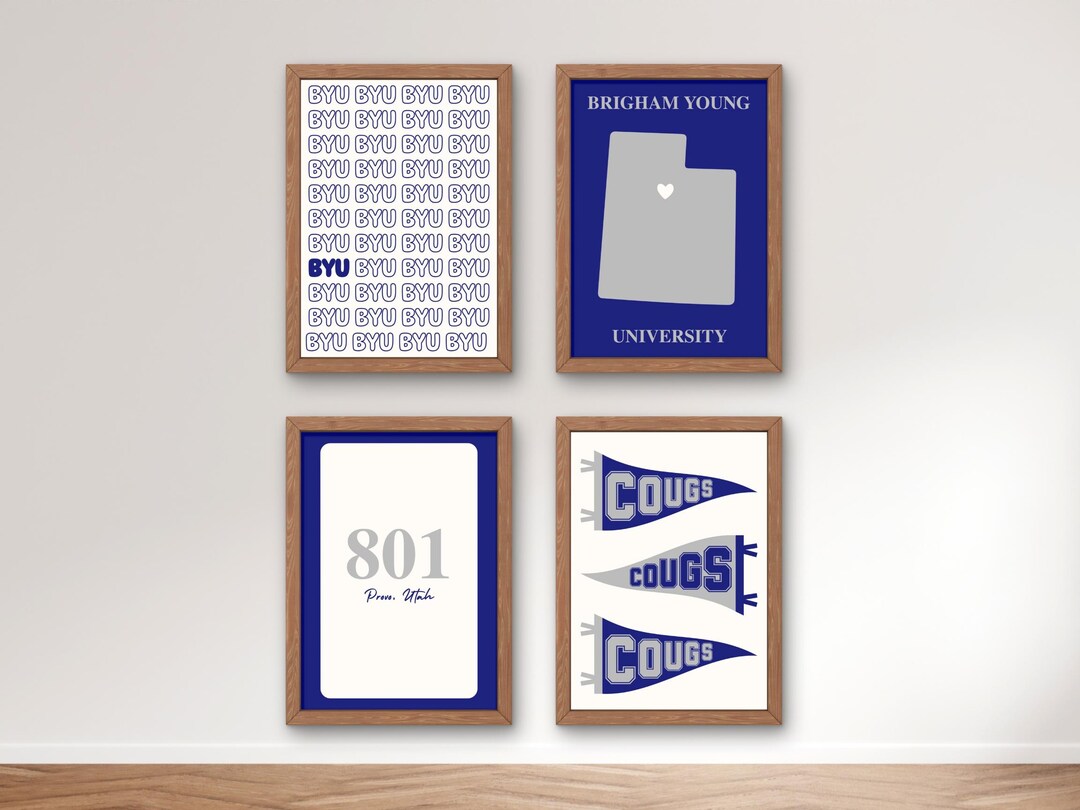 Brigham Young University (BYU) Wall Art, College Dorm Print, Digital ...