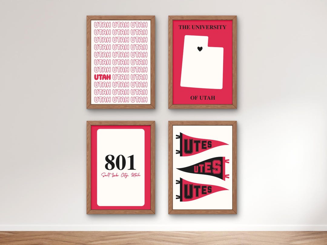 University of Utah Wall Art, College Dorm Print, Digital Download - Etsy