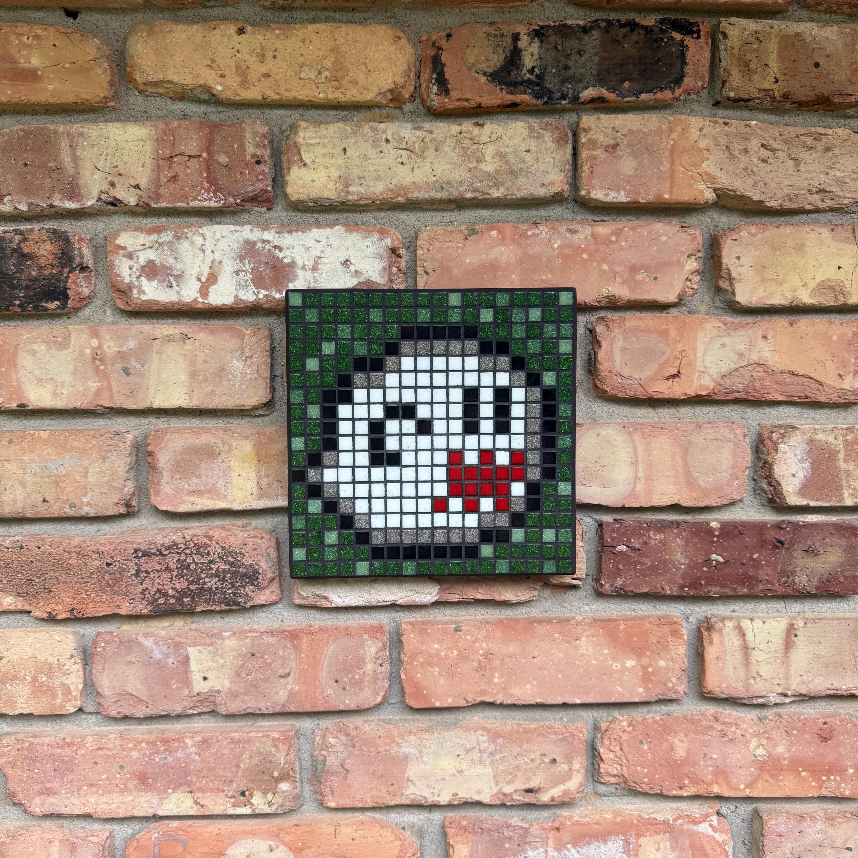 King Boo Pixel Art – Handmade Glass Tile Mosaic – Super Mario Bros Wall ...