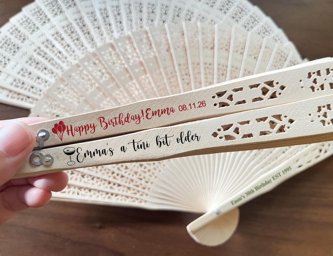 A Tini Bit Older Birthday Favors/personalized Birthday Fan Favors ...