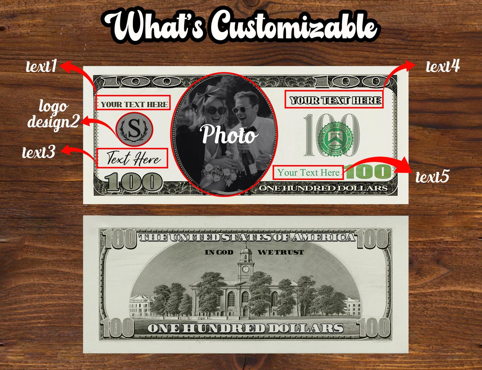 Your Face on Money Personalized Dollar Bill/custom Dollar Bill for ...