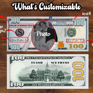 Your Face on Money Personalized Dollar Bill/custom Dollar Bill for ...