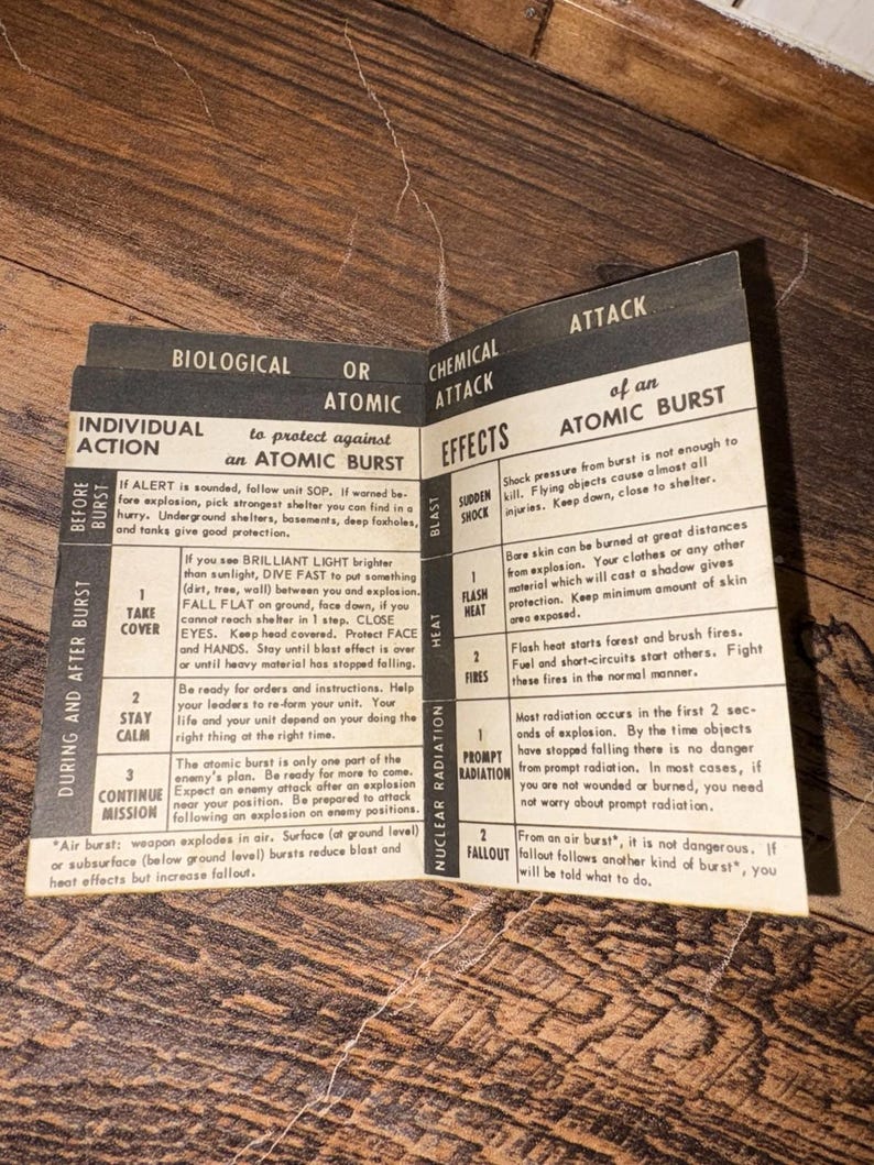 1957 US Army Brochure - Things to Do Under Chemical Biological or ...