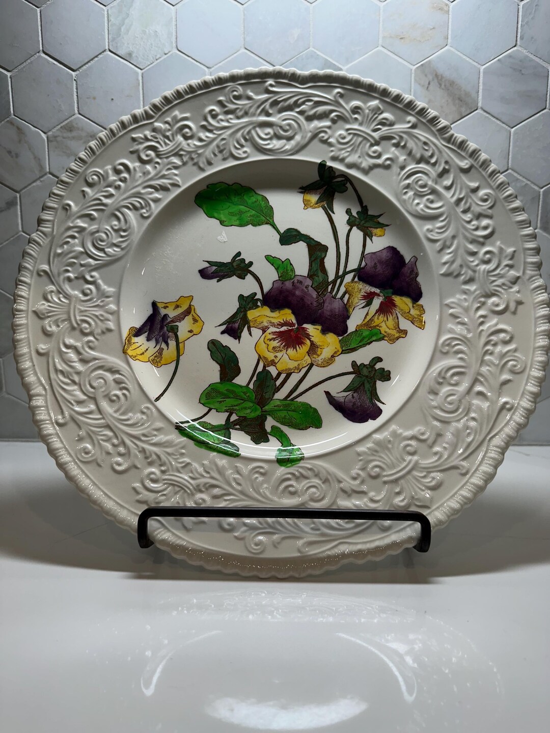 Vintage Royal Cauldon China X2593 Yellow Flower Pattern Dinner Plate 11 ...