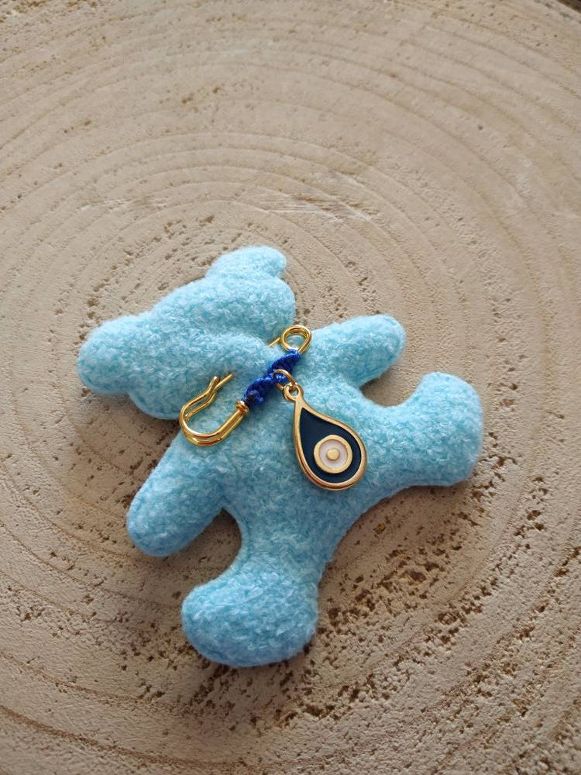 Simple Teardrop Brooch Blue Evil Eye Lapel Baby Boy Mini - Etsy