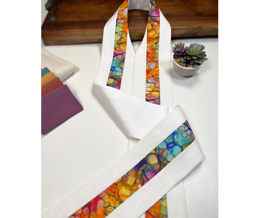 Creation Stole Liturgical Pastoral Clergy Stole With a Stained Glass ...