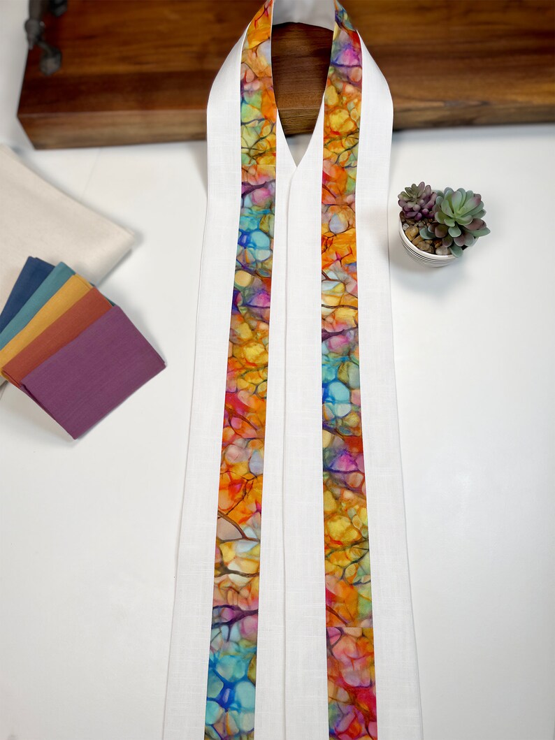 Creation Stole Liturgical Pastoral Clergy Stole With a Stained Glass ...