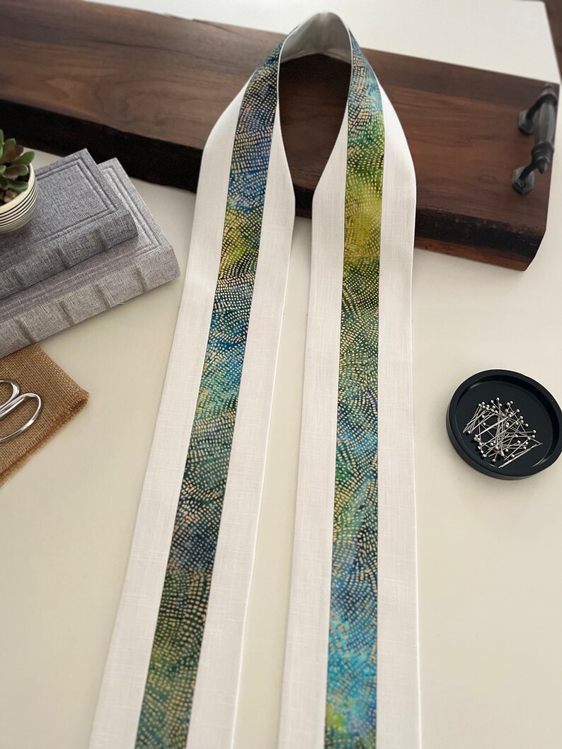 Liturgical Stole for Pastors & Clergy - Hand Painted, Hand Stamped Gold ...