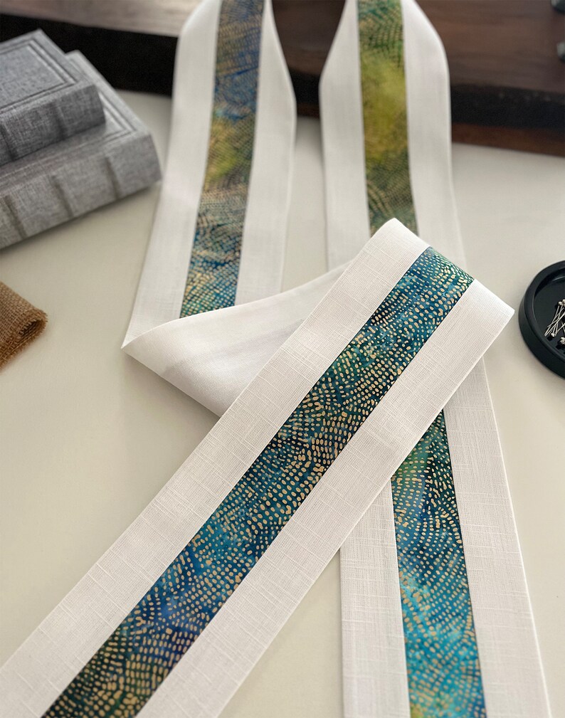 Liturgical Stole for Pastors & Clergy - Hand Painted, Hand Stamped Gold ...