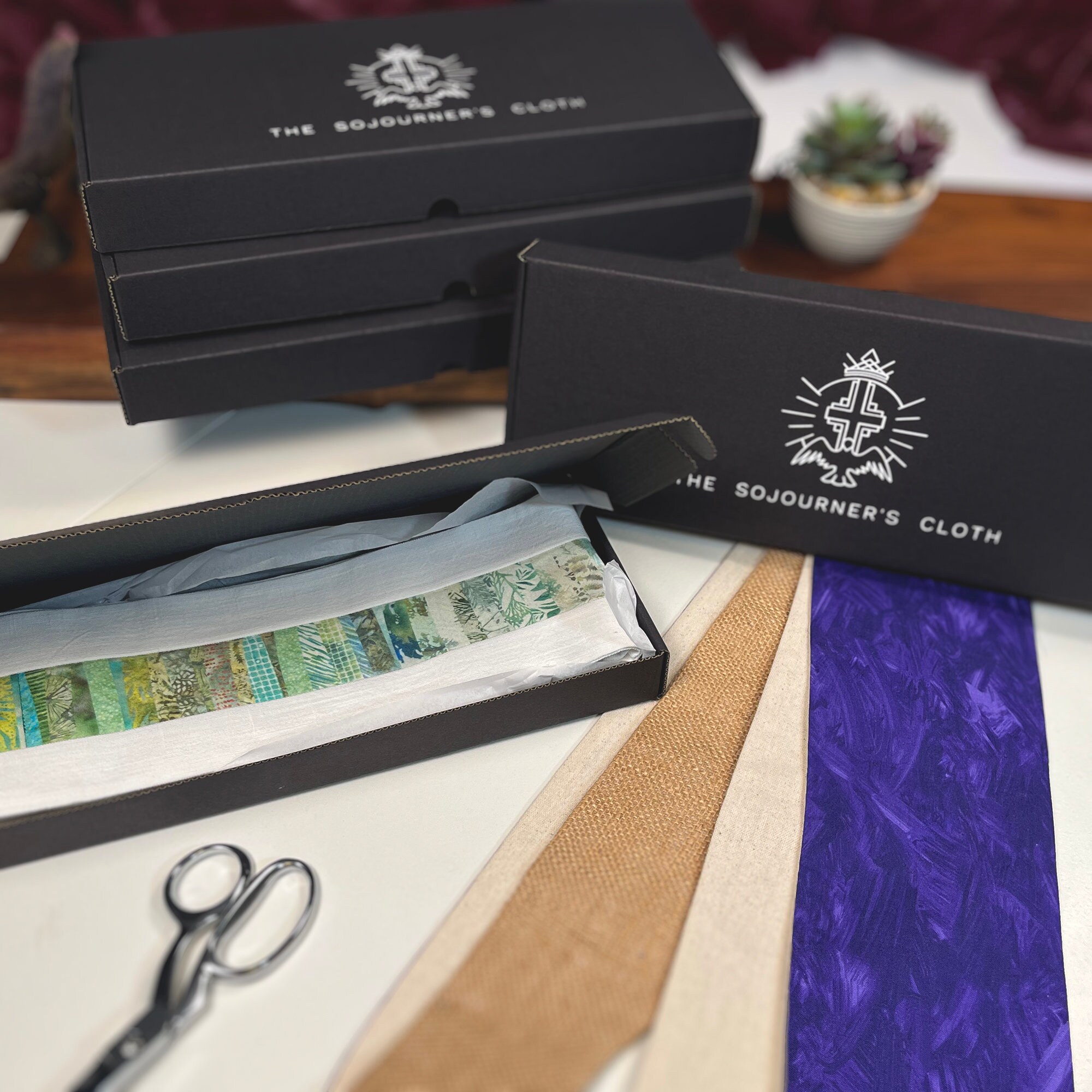 Liturgical Stole for Pastors & Clergy Hand Painted, Hand Stamped Gold ...