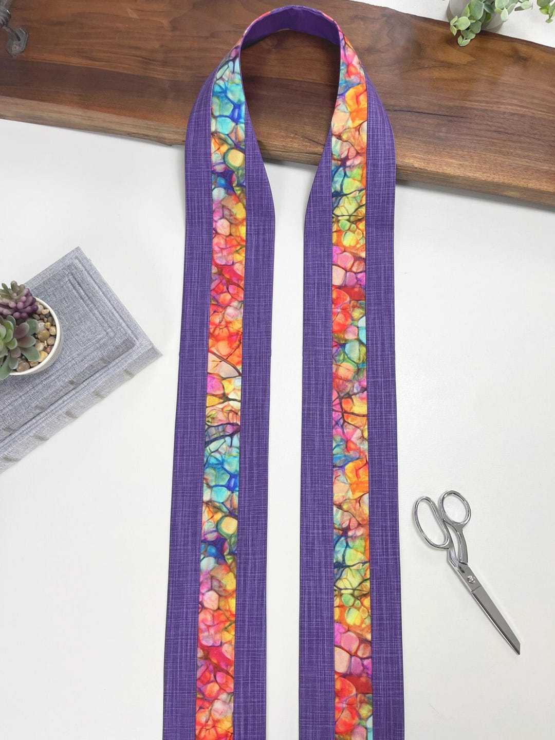 Creation Stole in Purple- Liturgical Pastoral Clergy Stole With a ...