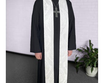 Modern White Clergy Stole for Christmas, Easter and Festivals - W15 - Etsy