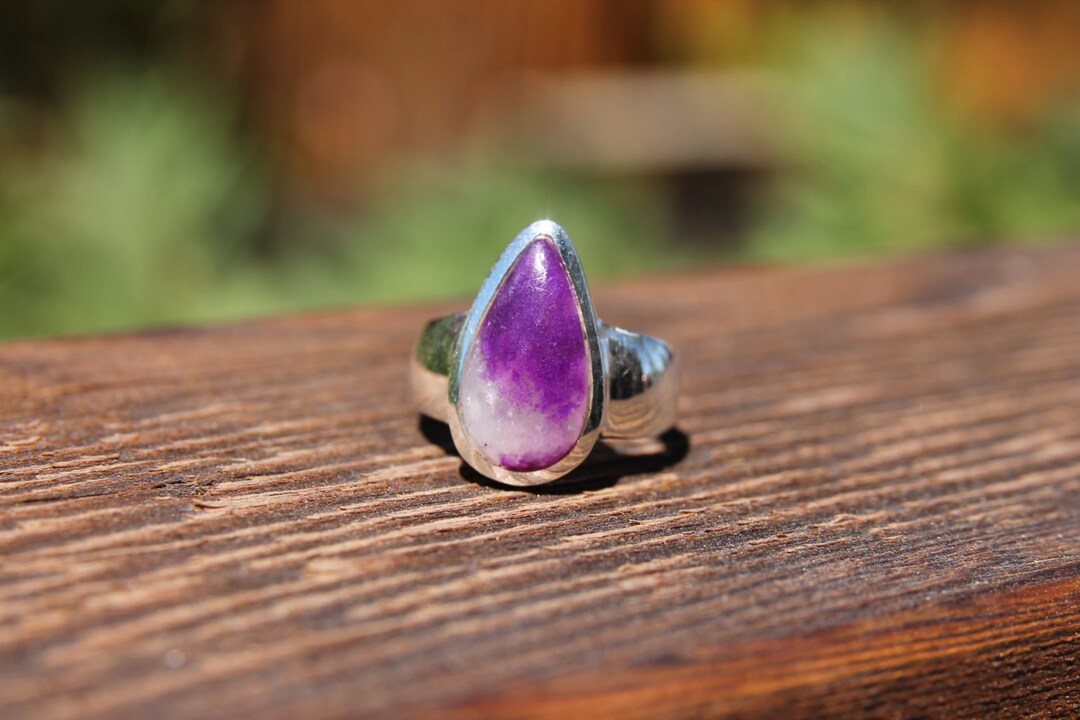 Beautiful Sugilite Rings US Size 8.25 Solid Sterling Silver Sugilite ...