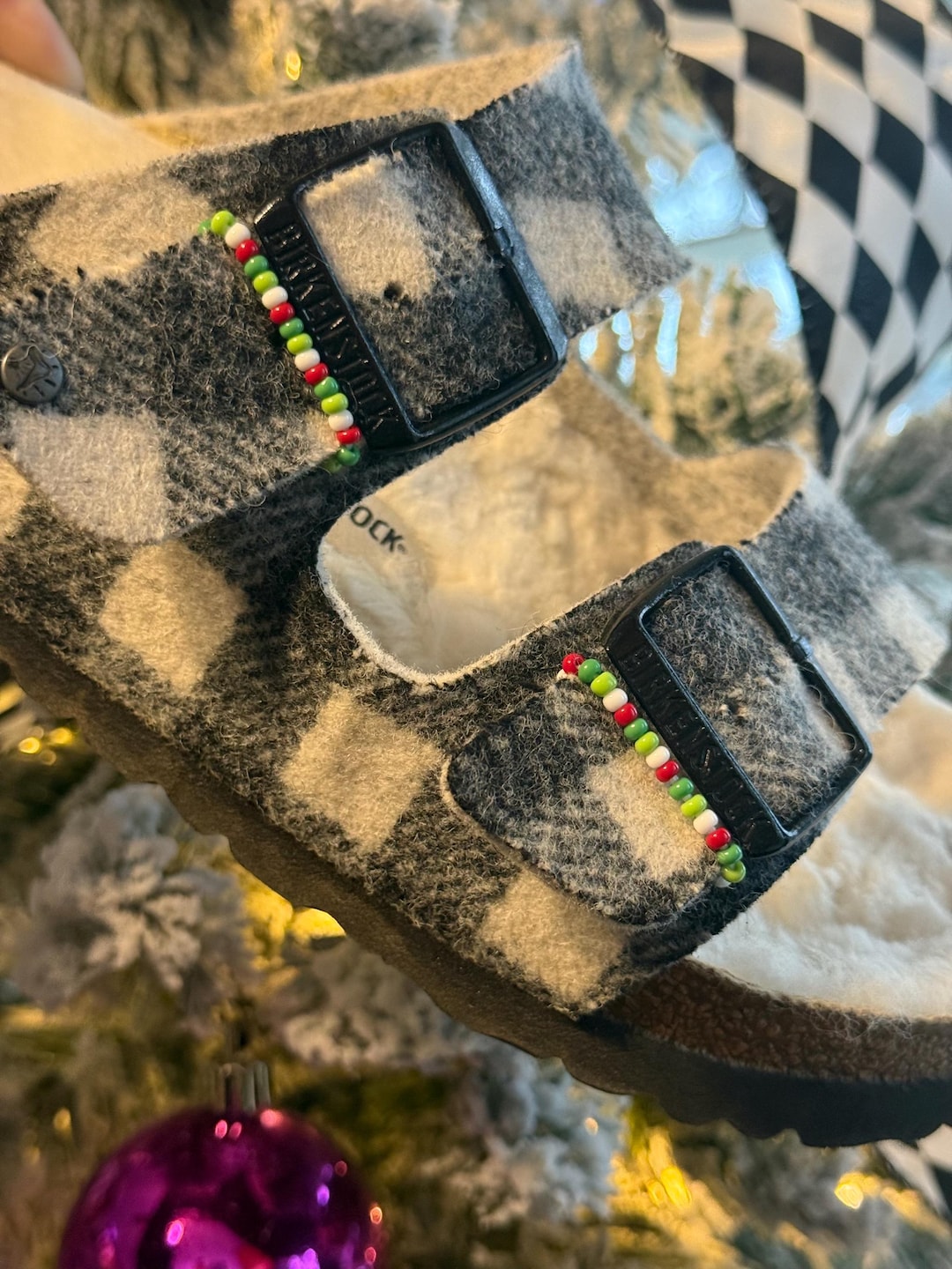 Holiday Beaded Sandal Rings: Holiday Birkenstock Shoe Accessories - 2 ...