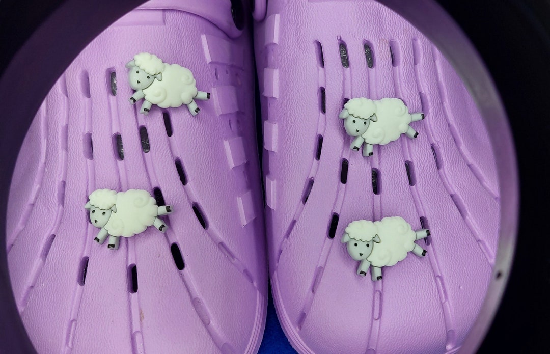 Flock of Four Little Sheep Charms for Croc Shoes - A Touch of Country ...