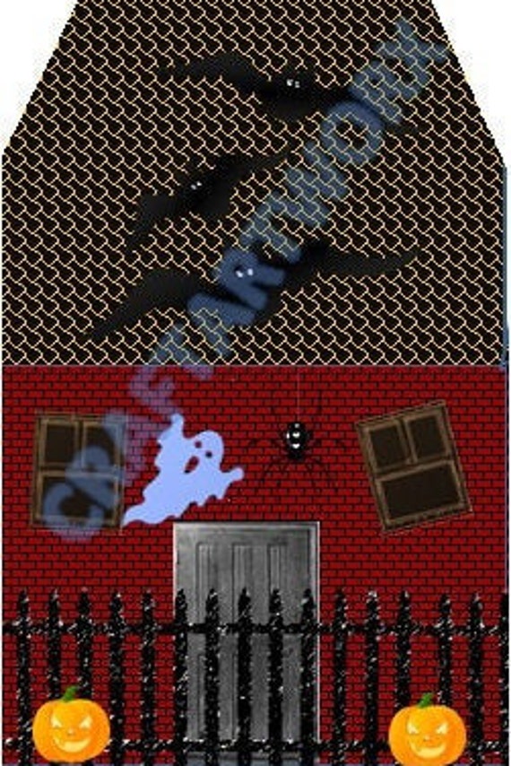 Haunted House Halloween Treat Boxes Print and Assemble - Etsy