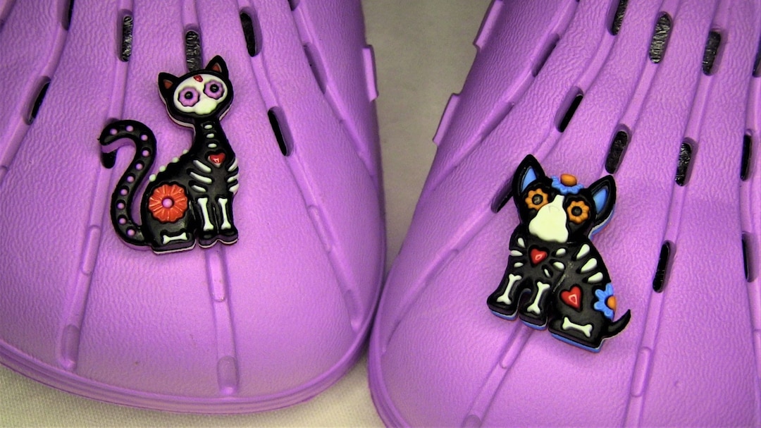 Dia De Los Muertos Gatos - Sugar Cats Croc Shoe Charms - Etsy