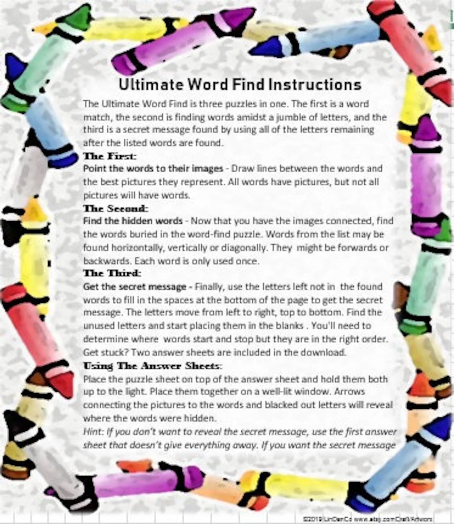 An Ultimate Word Search With Secret Message "spring Has Sprung ...