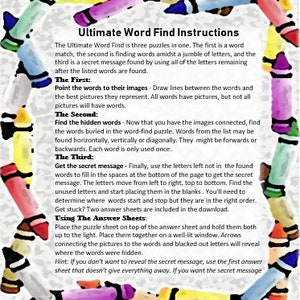 An Ultimate Word Search With Secret Message "spring Has Sprung ...