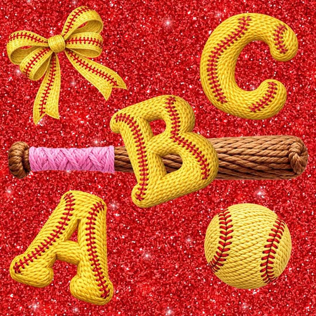 Yarn Softball Alpha & Elements - Etsy