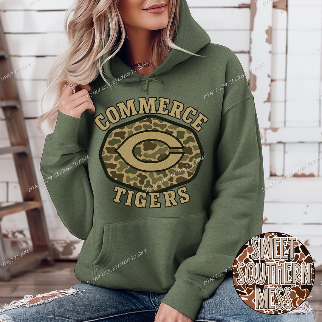 Commerce Tigers Camo Mascot - Etsy