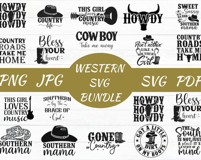 Western Svg Bundle, Western Quotes Svg, Country Life Svg, Howdy Yall ...