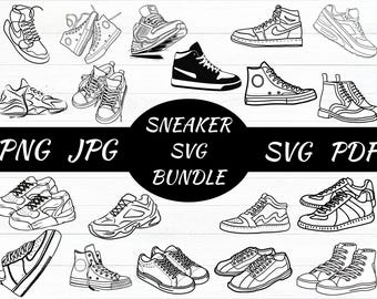 50 Sneaker Svg Bundle, Sneakers Svg, Running Shoes, Sneaker Clipart ...