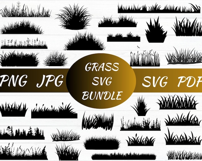 Grass Bundle SVG, Png, Wild Grass Svg Clipart, Grass Svg Png Eps, Wild ...