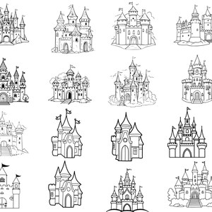 European Castle SVG Bundle, Palace Clipart (digital Download) - Etsy
