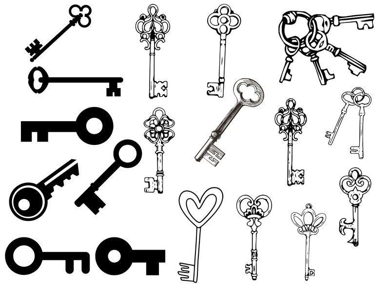 Key SVG, Key Clipart, Keys Svg Bundle, Magic Key Svg, Vintage Key Svg ...