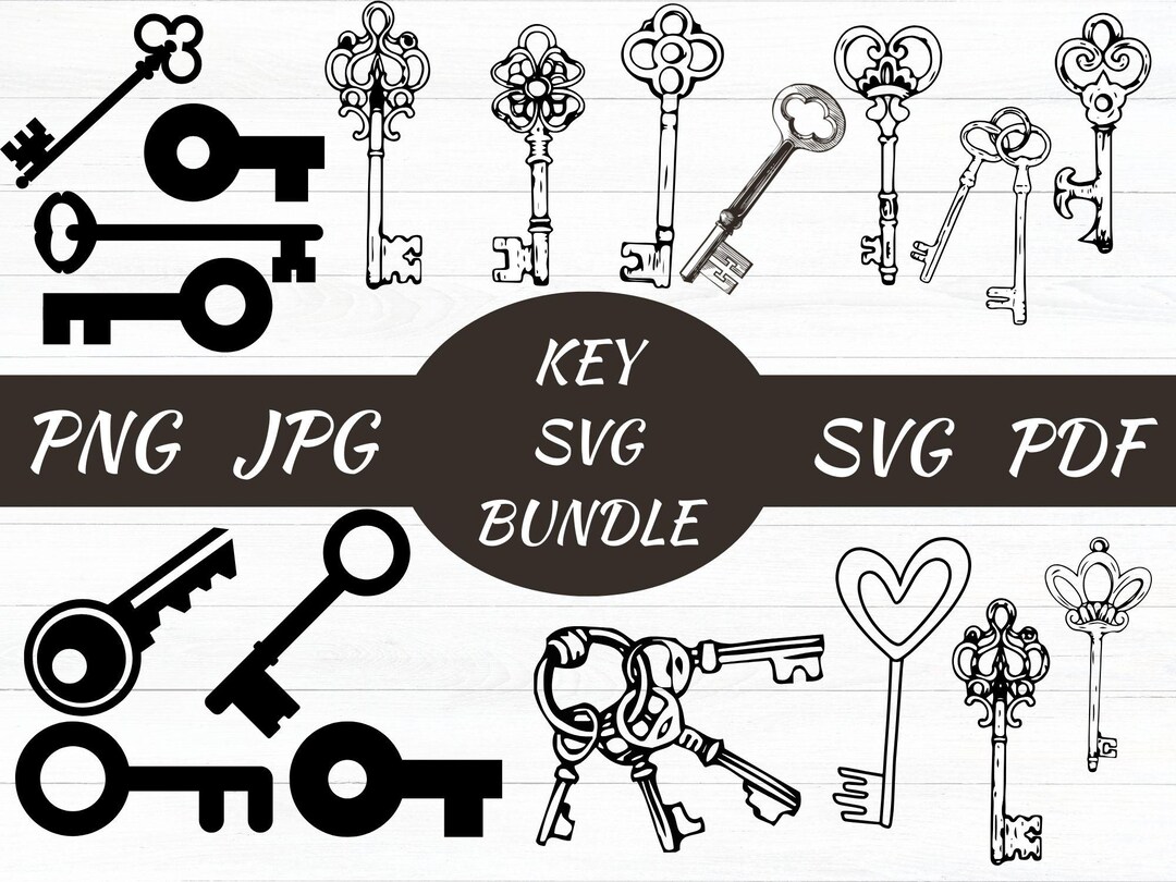 Key SVG, Key Clipart, Keys Svg Bundle, Magic Key Svg, Vintage Key Svg ...