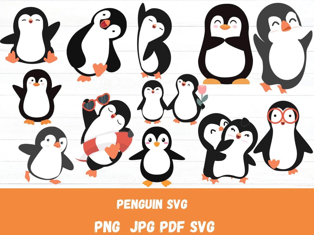 Penguin SVG Bundle , Penguin PNG Bundle , Penguin Clipart , Penguin SVG ...