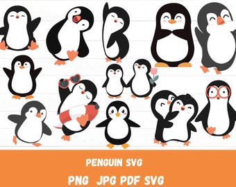 Penguin SVG Bundle , Penguin PNG Bundle , Penguin Clipart , Penguin SVG ...