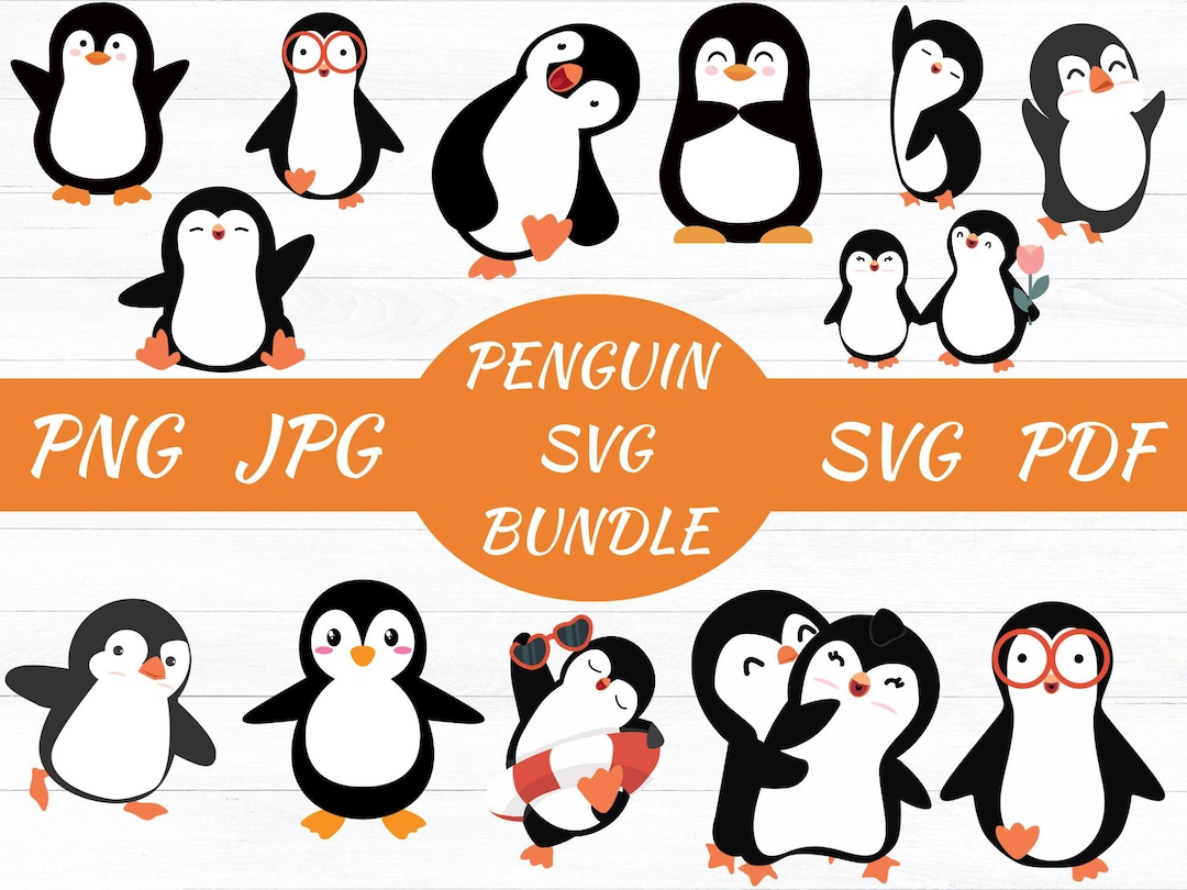 Penguin SVG Clipart Bundle – Cricut Cut Files (digital Download) - Etsy