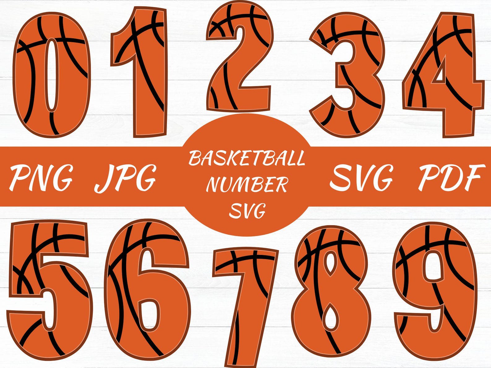 Basketball Numbers SVG | Numbers SVG | Sport Numbers SVG | Basketball ...