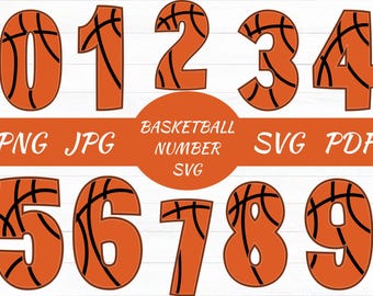 Basketball Numbers SVG | Basketball SVG | Numbers SVG | Sport Numbers ...
