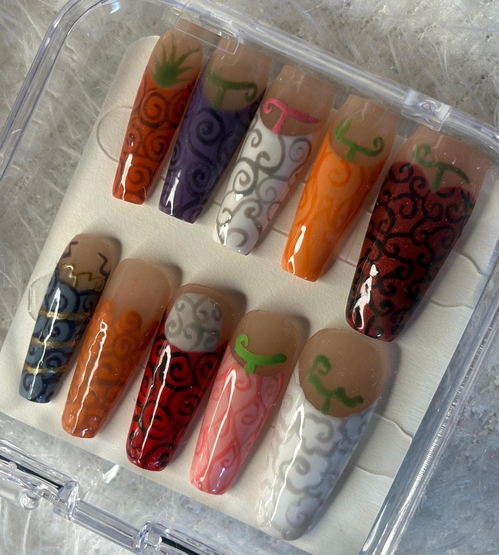 Devil Fruit Press on Nails- French Tip - Etsy