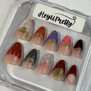 Devil Fruit Press on Nails- French Tip - Etsy