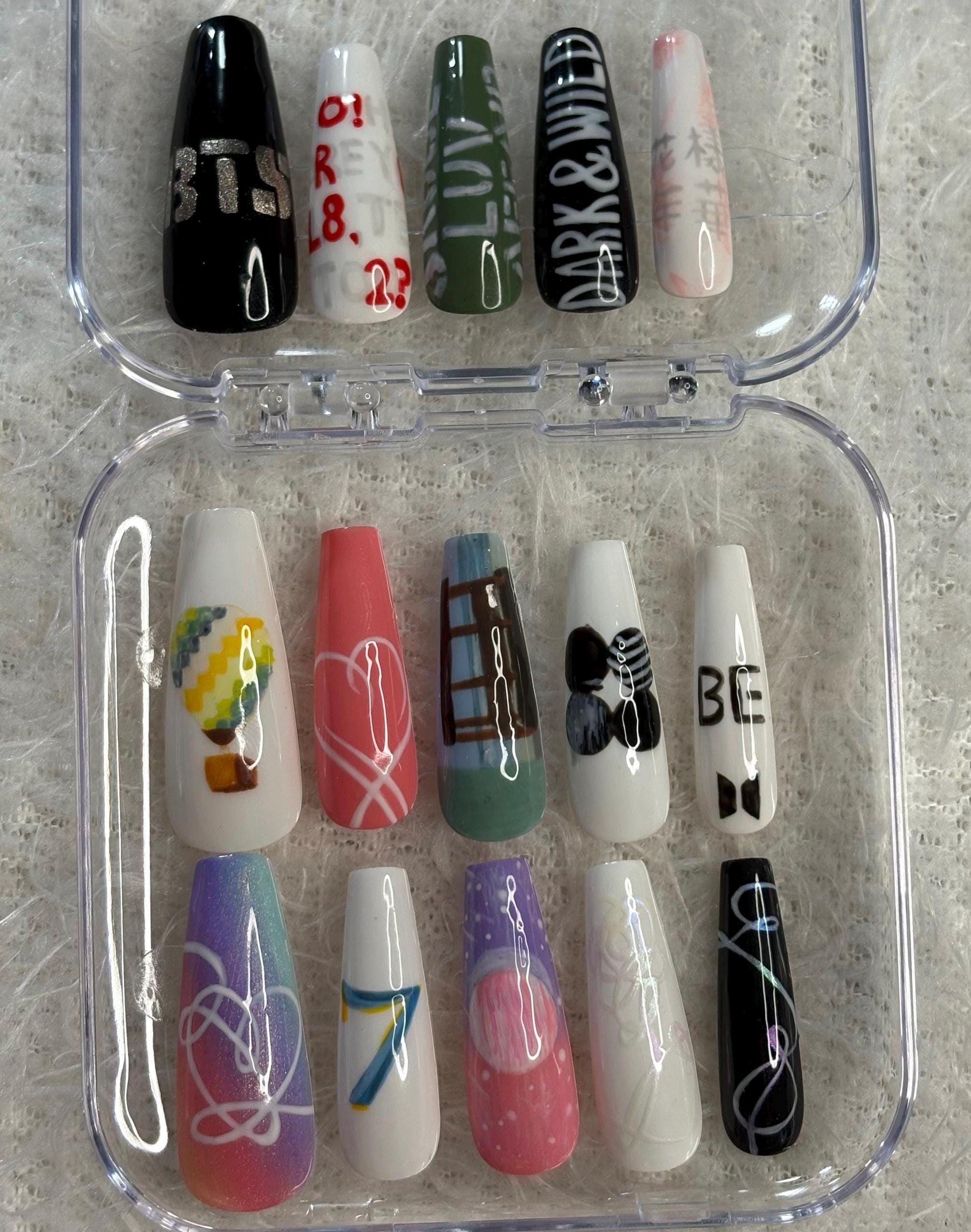 BTS Album Kpop Press on Nails - Etsy