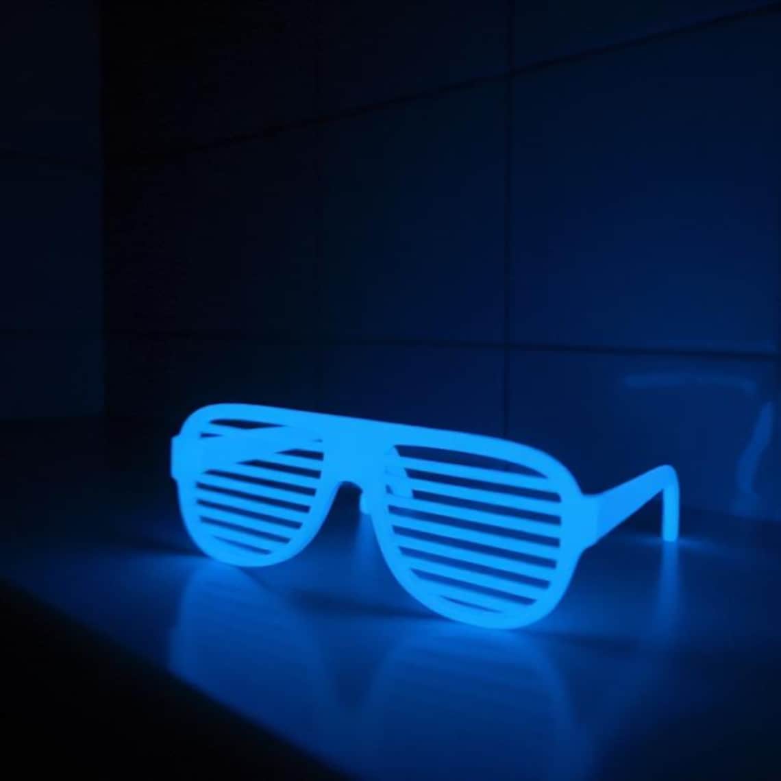 Customizable Glow-in-the-dark Shutter Shades | 3D Printed Festival ...