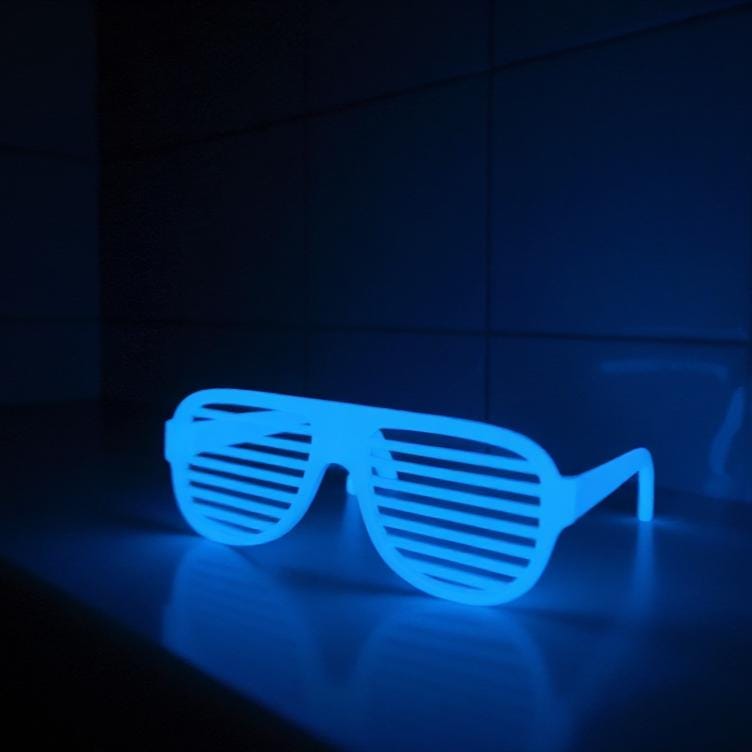 Customizable Glow-in-the-dark Shutter Shades | 3D Printed Festival ...